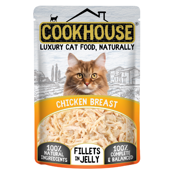 Cookhouse Luxury Complete Cat Food Chicken Breast Fillets in Jelly 70g ...