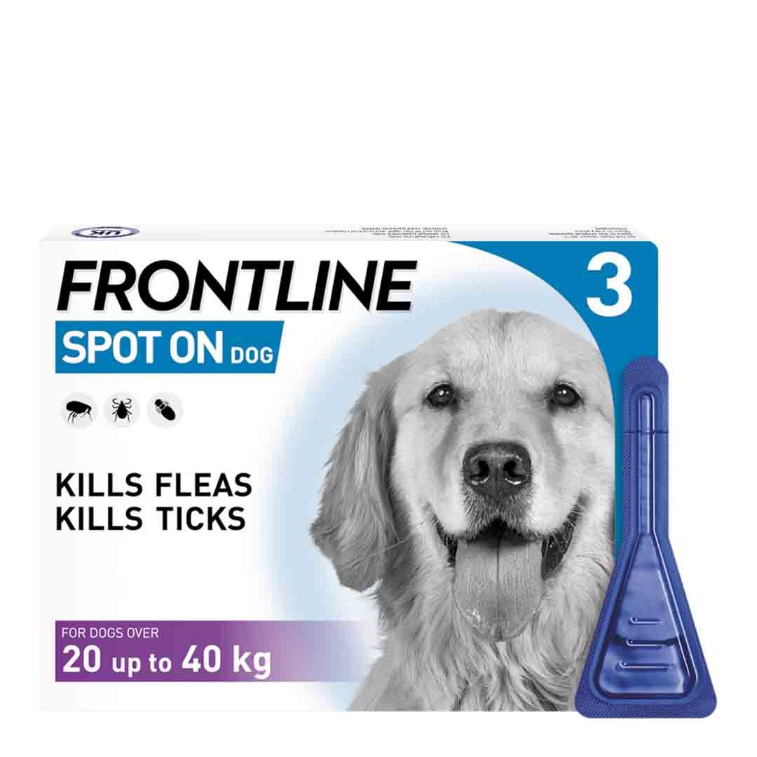 FRONTLINE PLUS Flea Tick Spot Treatment For Medium Dogs,
