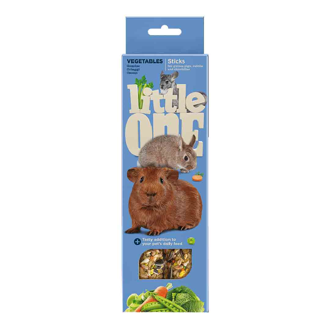Little One | Animal Sticks Vegetables| Small Animal Treats 2x60G