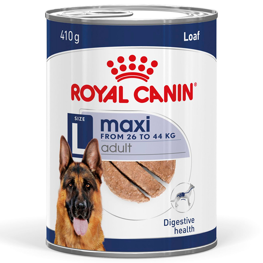 Royal Canin Maxi Adult Wet Large Dog Food Cans In Loaf 410g | Jollyes