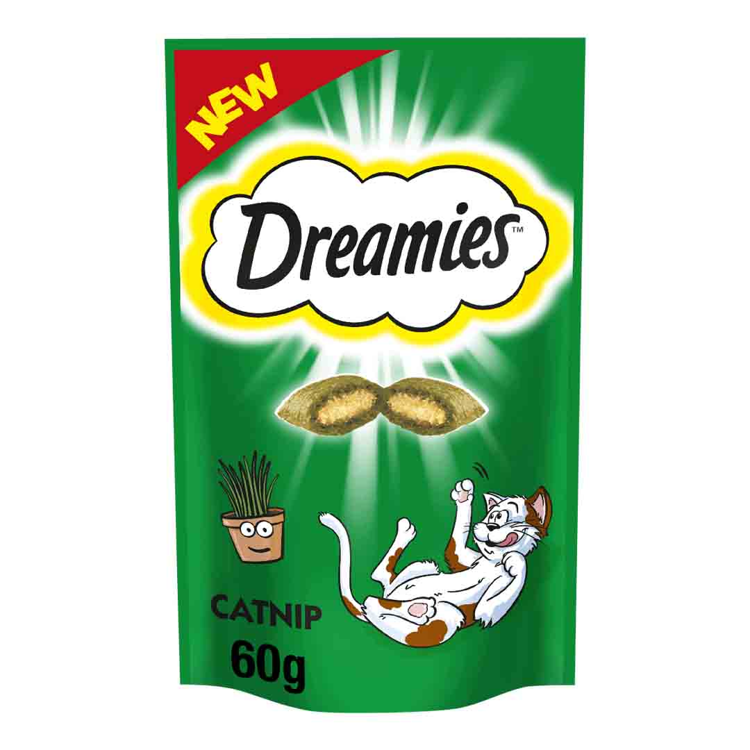 Dreamies Adult 1+ Cat Treats with Catnip 60g | Cat Treats