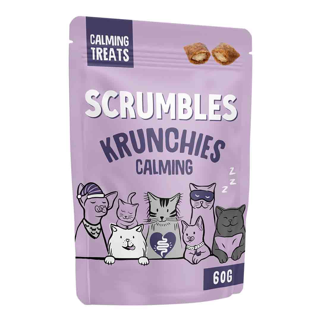 Scrumbles Krunchies Cat Calming Pillow Treats 60g | Jollyes