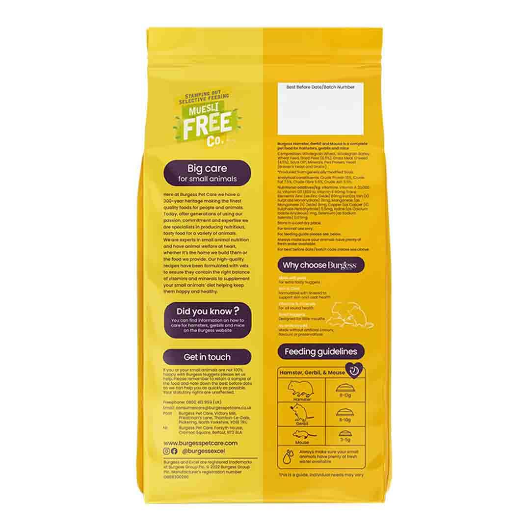 Burgess Hamster Gerbil & Mouse Nuggets | Small Animal Food