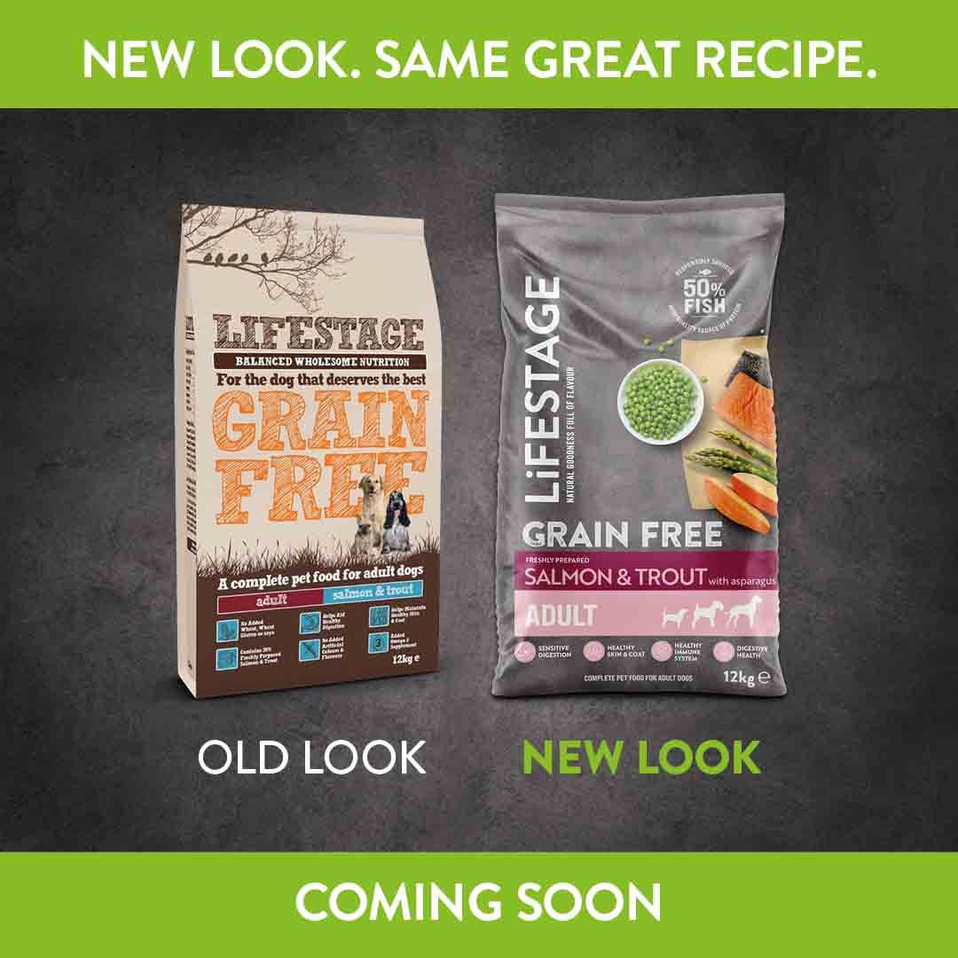 Lifestage Grain Free Salmon & Trout with Asparagus 12kg | Dry Dog Food