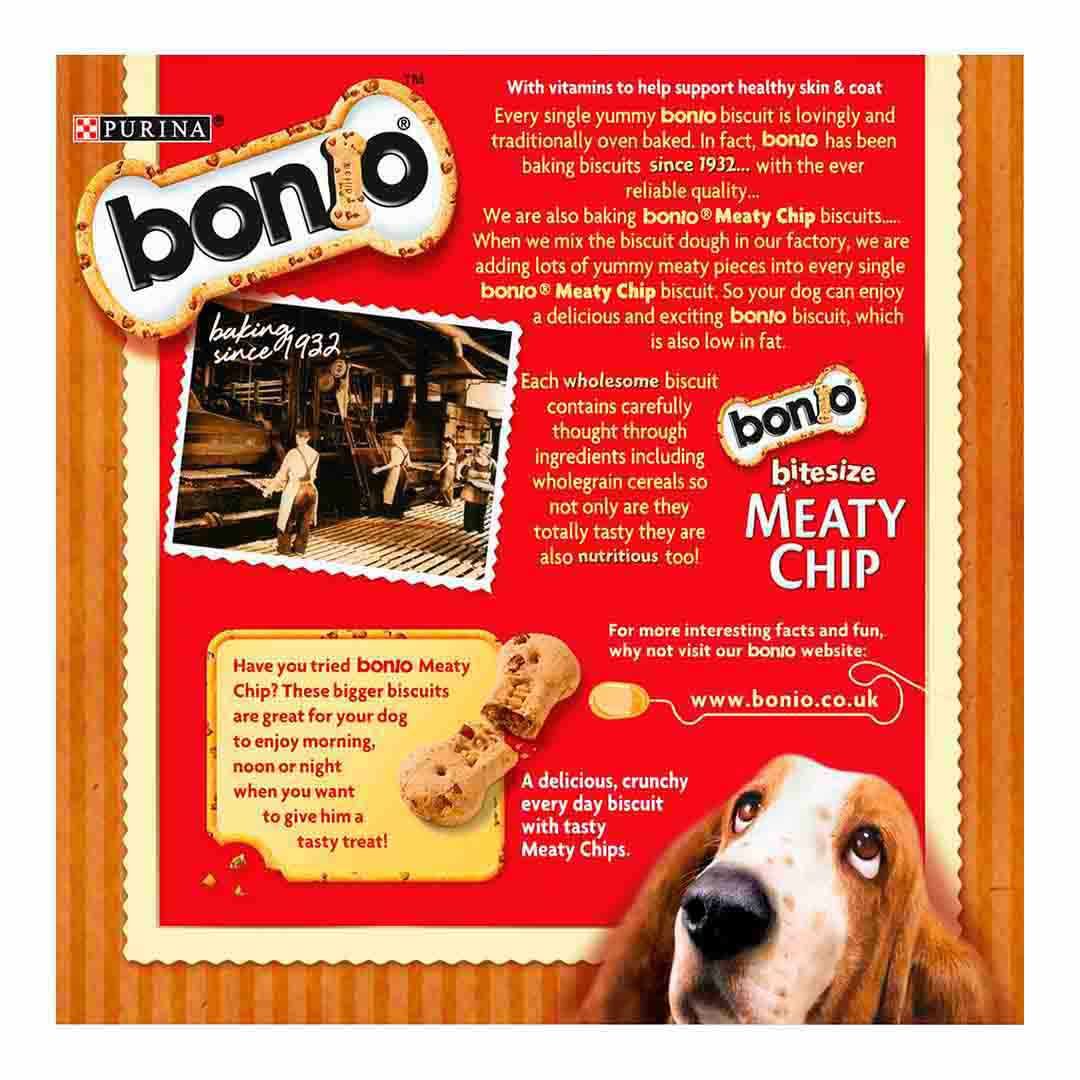 Bonio Meaty Chip Bitesize 400g | Dog Biscuits