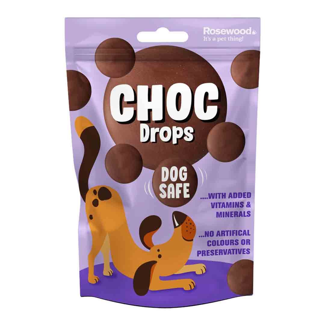 Rosewood Dog Safe Choc Drops 200g | Dog Treats