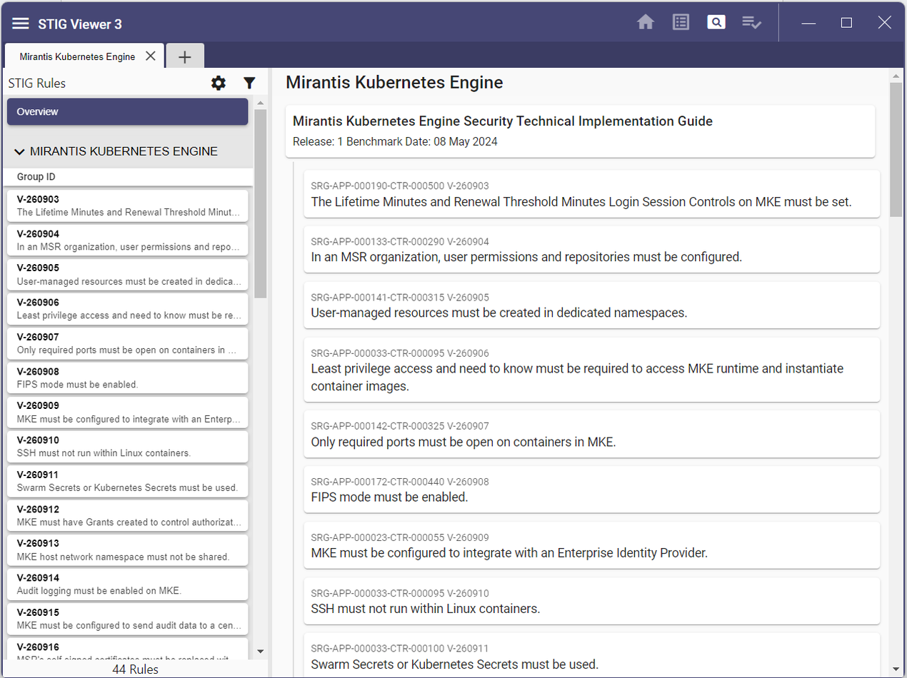 DISA Releases Mirantis Kubernetes Engine STIG