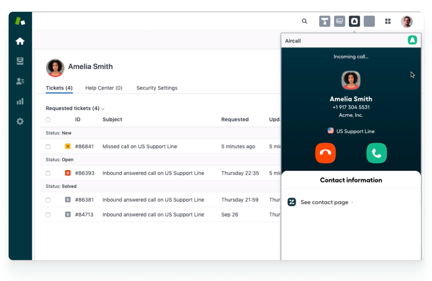 Zendesk CTI Integration Aircall