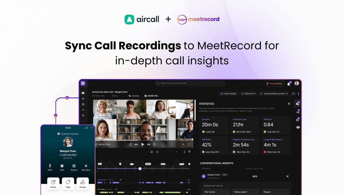 MeetRecord + Aircall integration | Aircall