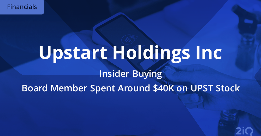 AI-based FinTech Upstart Sees First Insider Purchase Since IPO