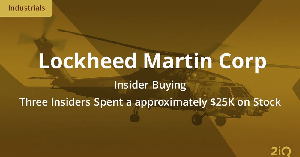 Lockheed Martin Sees Another $250K Insider Purchase
