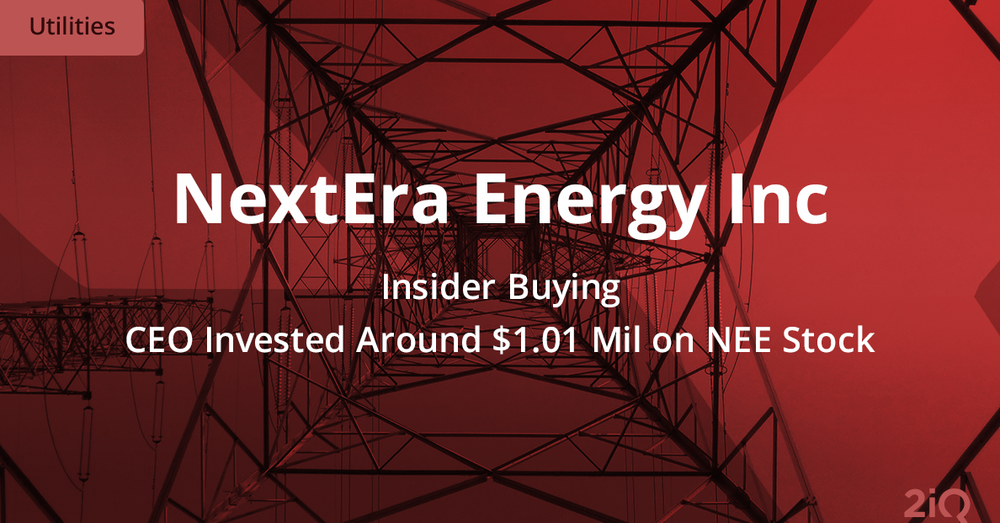 The CEO of NextEra Energy Just Bought $1.01 Mil Worth of Stock