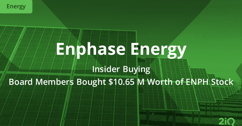 Enphase Energy Sees Massive $10.65 Million Insiders Purchase