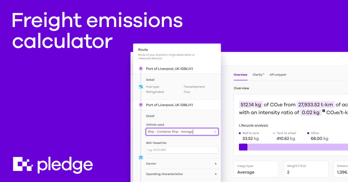 Freight emissions calculator