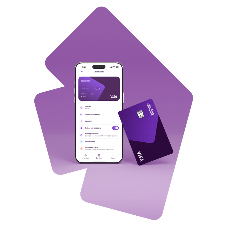 Credit card - limit up to 2000€ | Saldo Bank