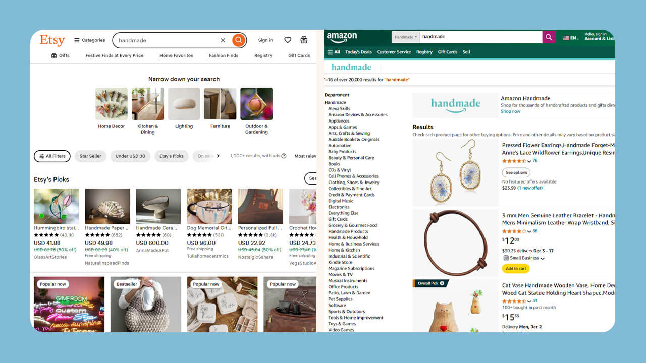 Amazon Handmade Vs. Etsy: Which Platform Is Better For You?