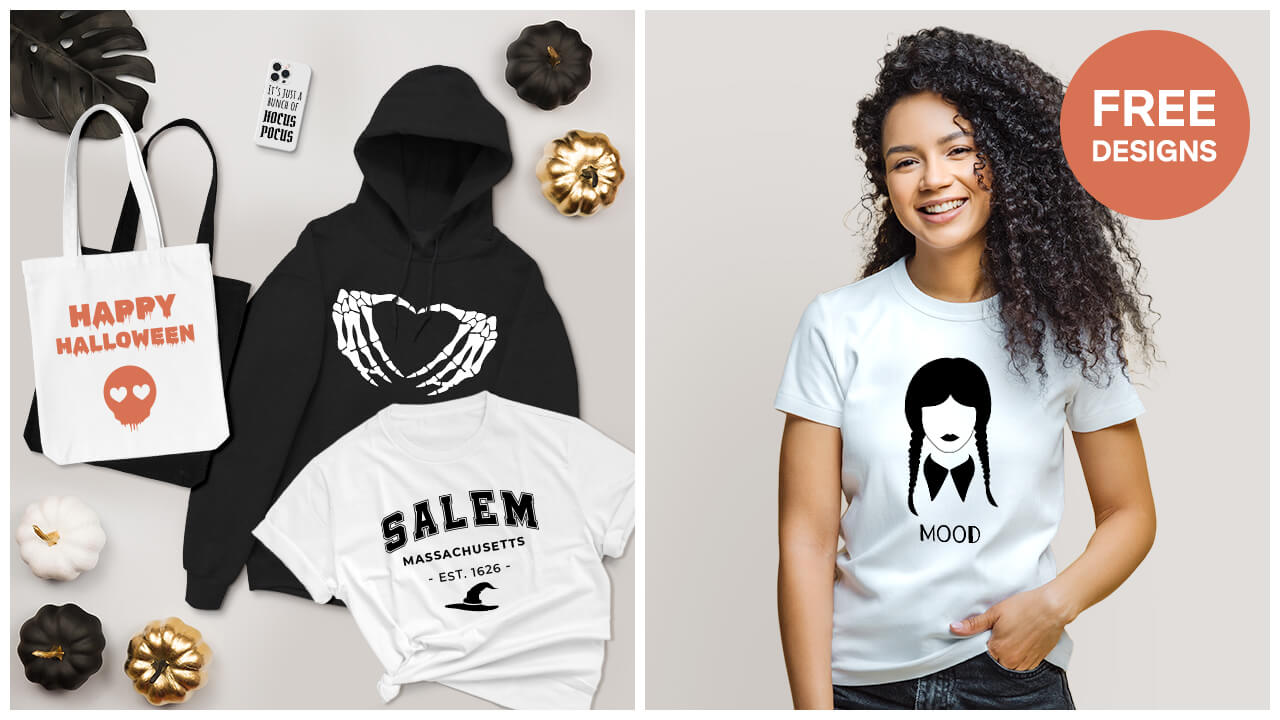 Top Halloween Apparel Designs And Free Graphics