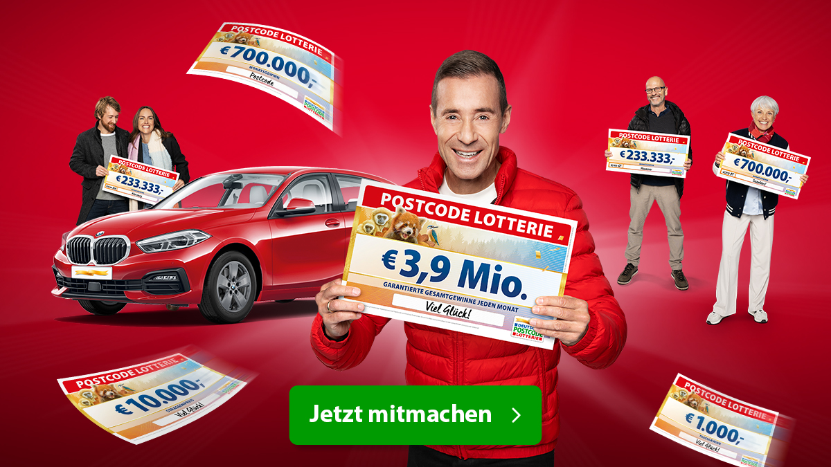 Anmelden, Los kaufen & gewinnen | Postcode Lotterie