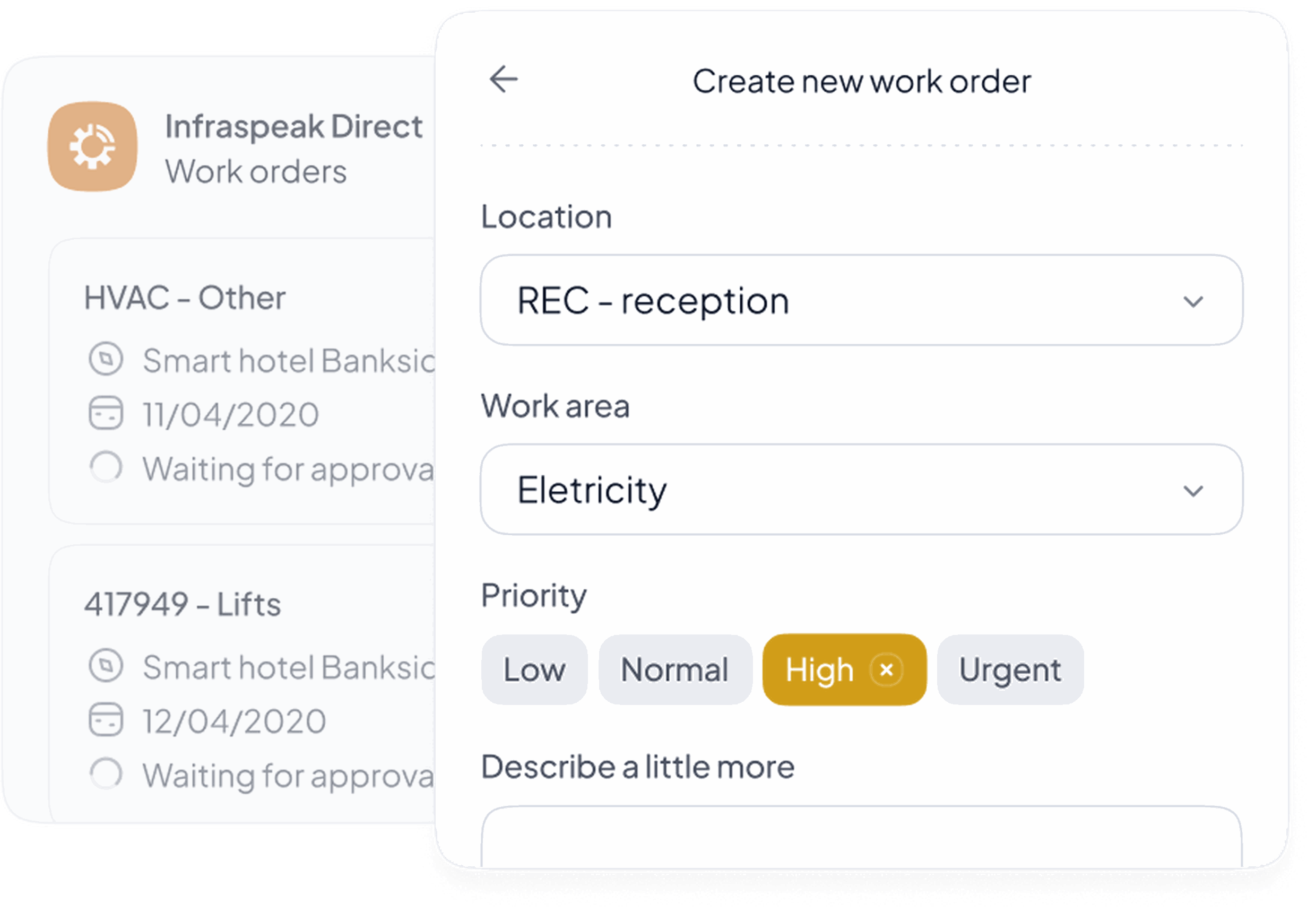 Plateforme innovante de maintenance électrique • Infraspeak