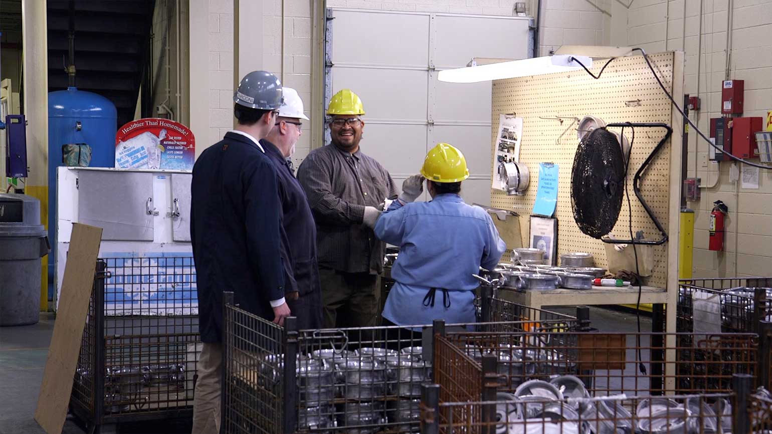 Dual-spindle CNC tending | UR10e at RCM | Cobot Case Stories