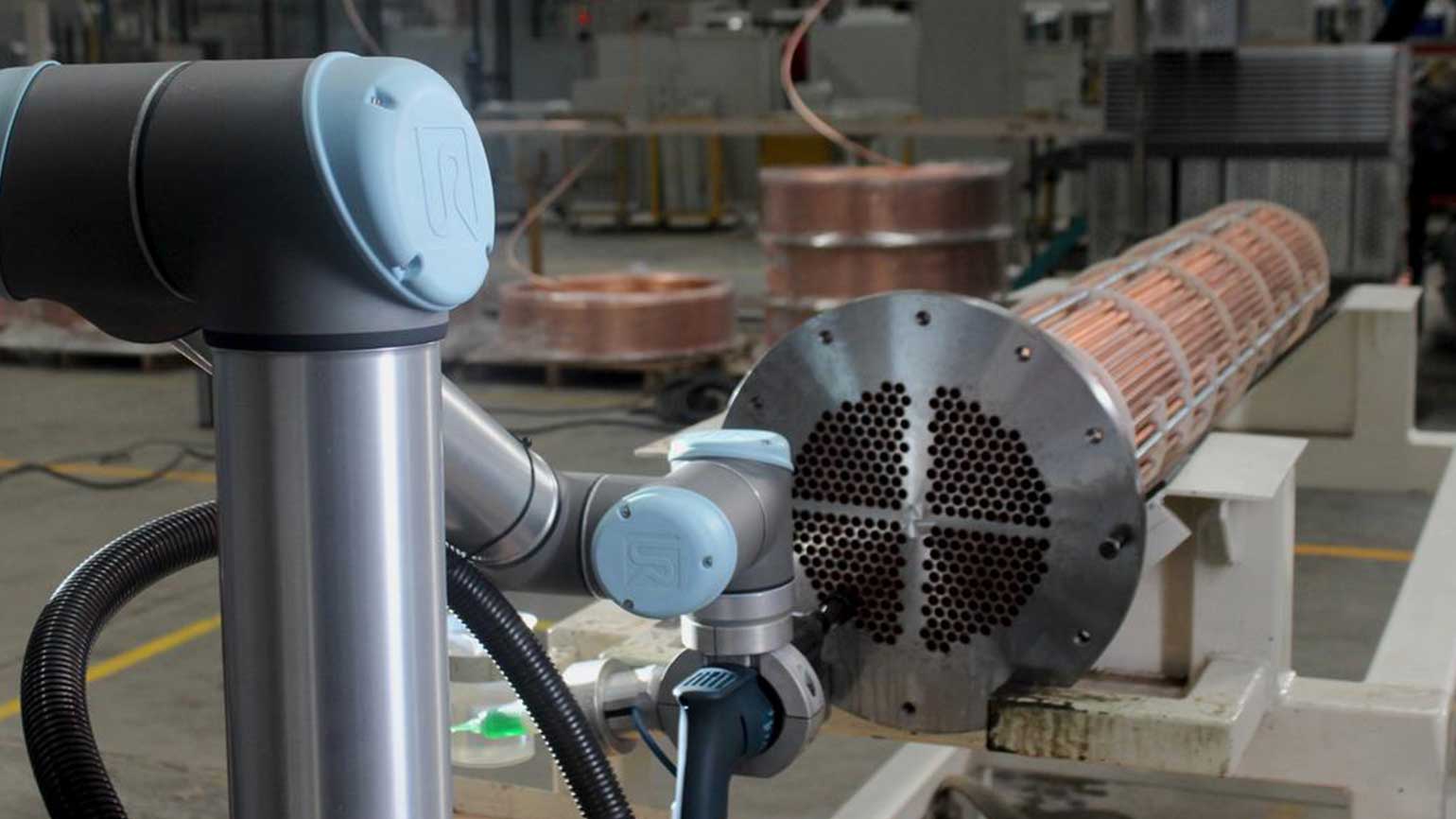 Copper tube expansion | UR10 cobots at Blue Star Limited