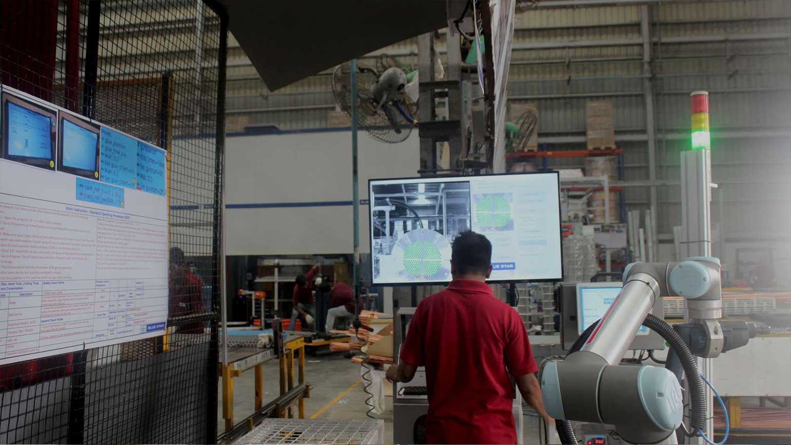 Copper tube expansion | UR10 cobots at Blue Star Limited