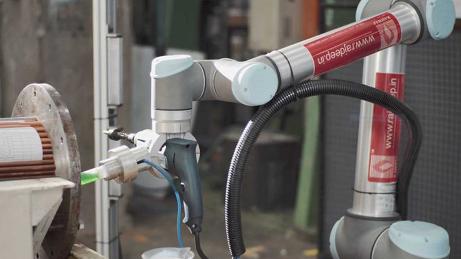 Copper tube expansion | UR10 cobots at Blue Star Limited