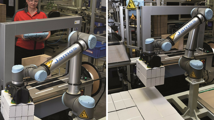 UR10 Cobot palettiert bei Gustav Hensel | Universal Robots