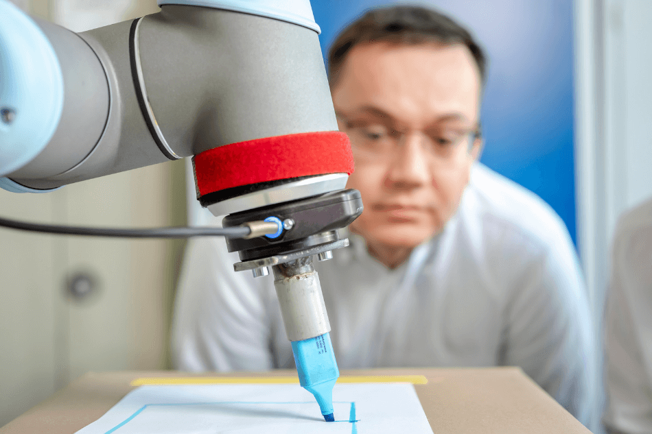 Cobot-application on the engine assembly line