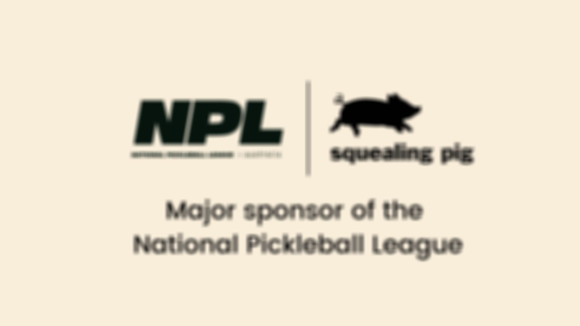 Squealing Pig is the Major Sponsor of the National Pickleball League