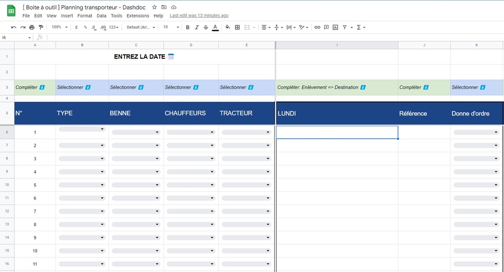 Le planning transport : définition et guide d’usage