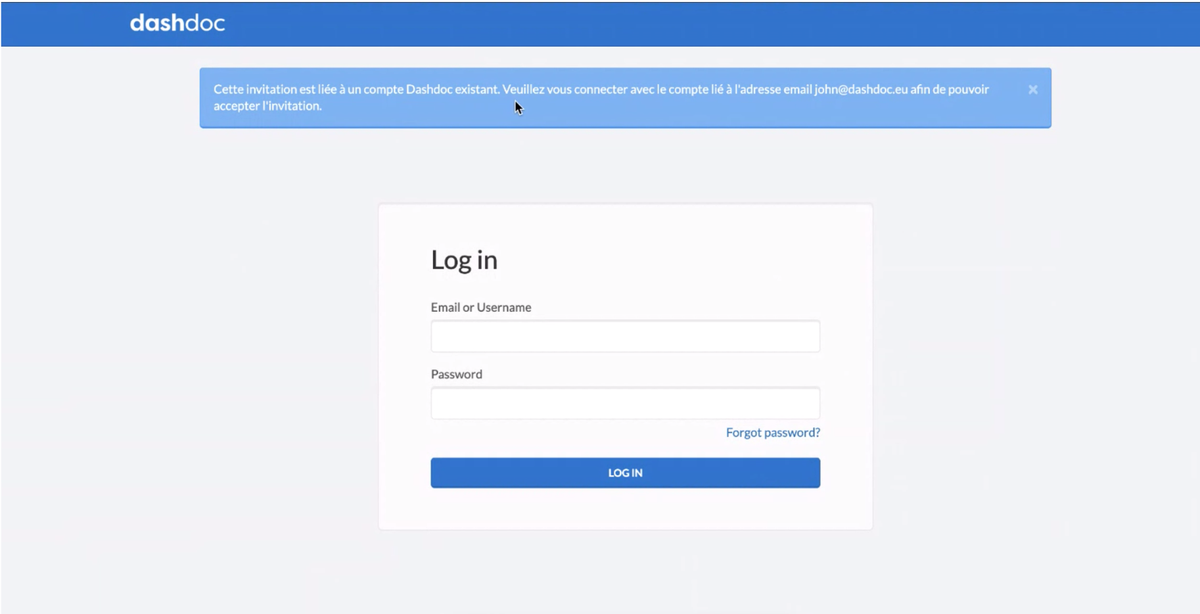 Dashdoc - la fonctionnalité multi-compte