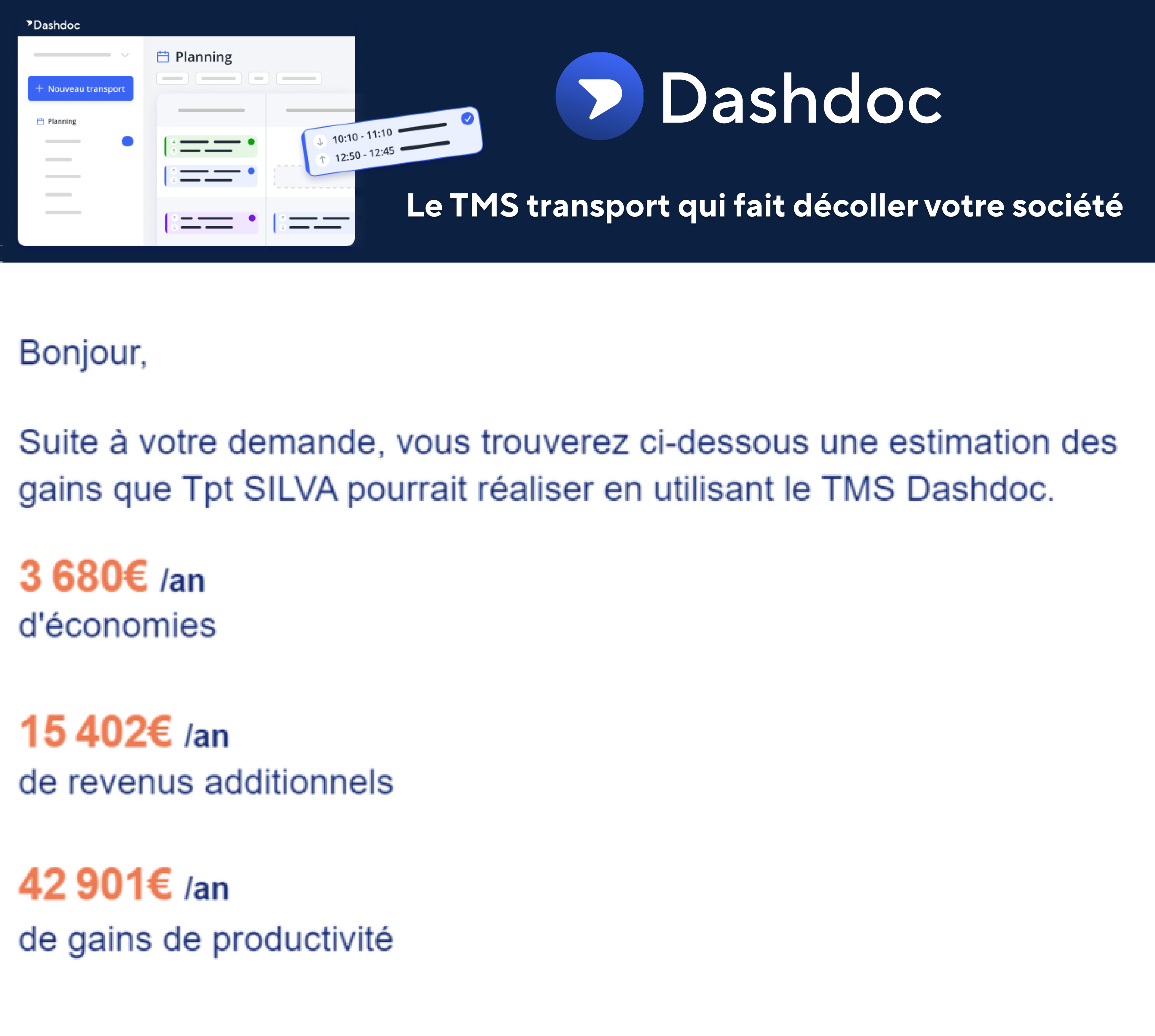 TMS Transport : Le calcul d'empreinte carbone par transport disponible sur Dashdoc