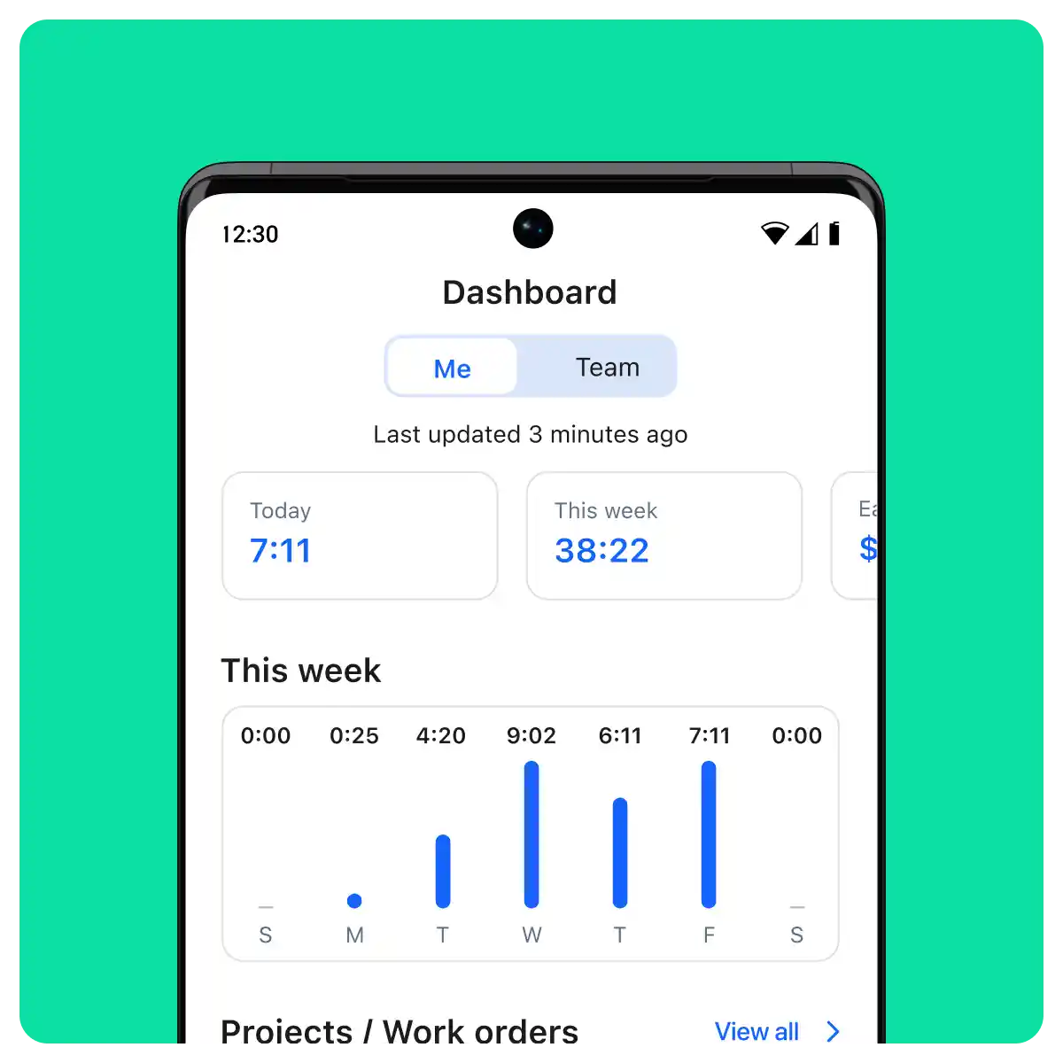Android Time Tracking App