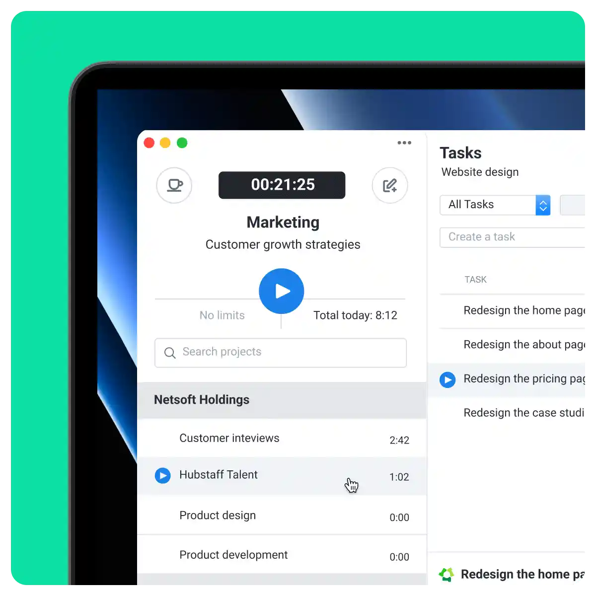 Mac Time Tracking App | Hubstaff