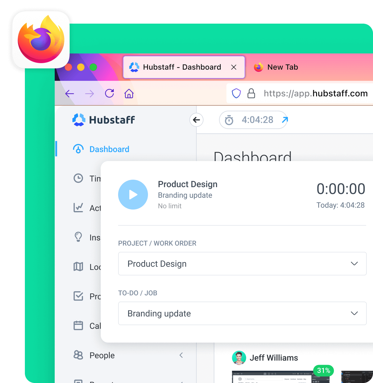 Firefox Time Tracking | Hubstaff