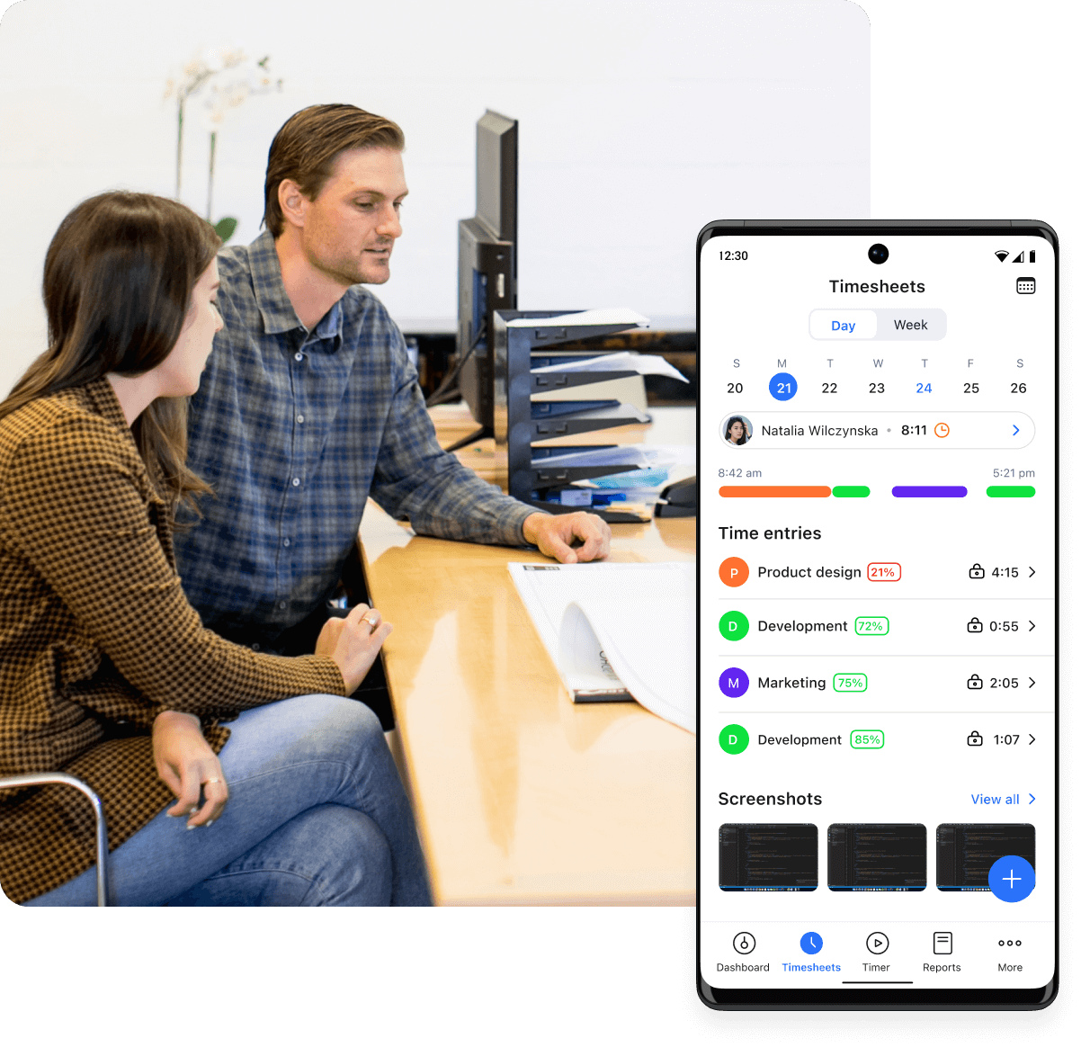 Android Time Tracking App