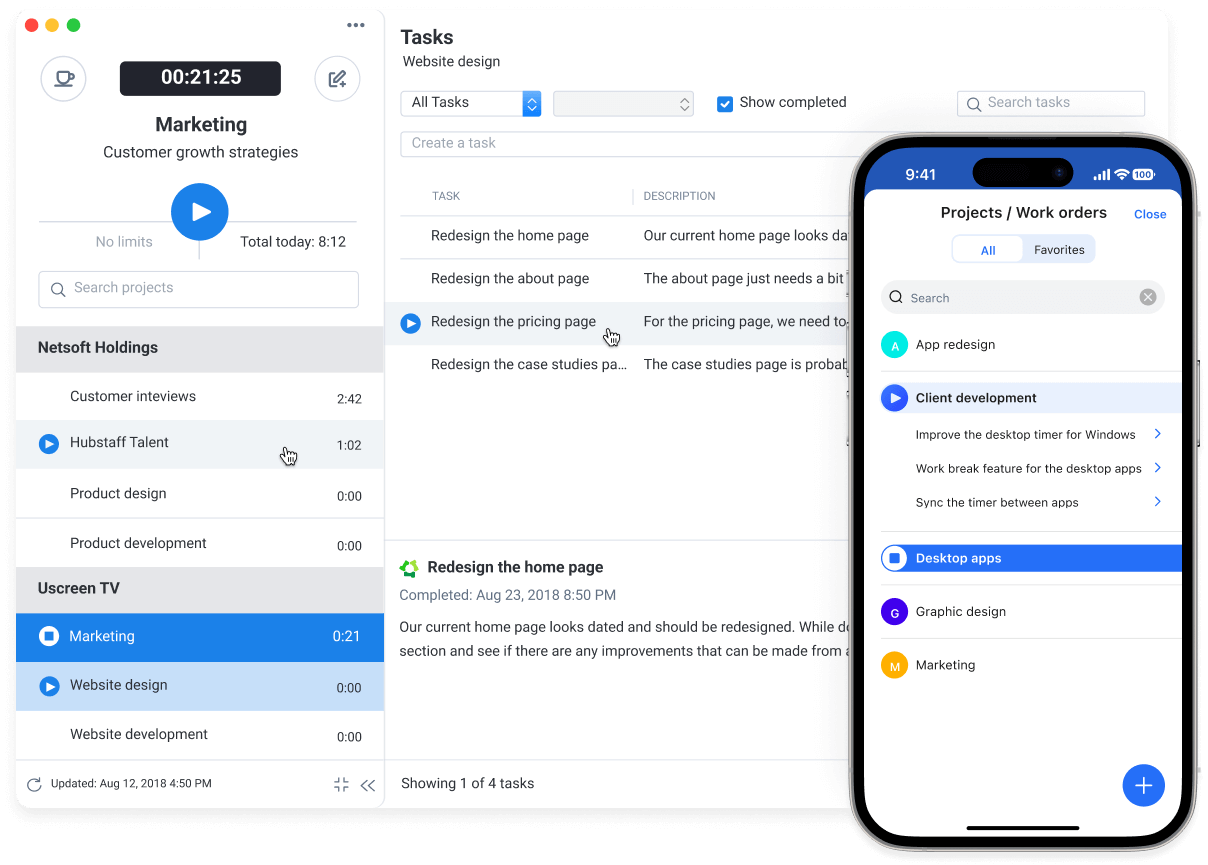 Active Collab Time Tracking Software | Hubstaff