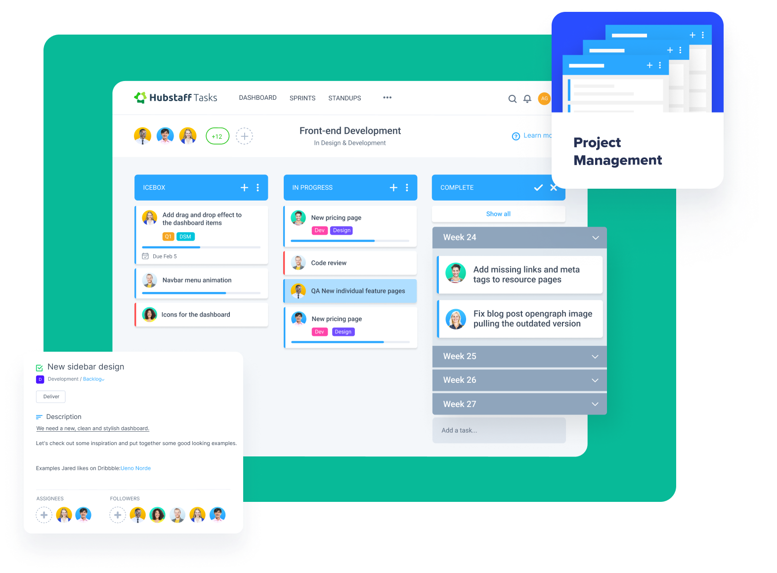 Hubstaff Tasks Project Management Features