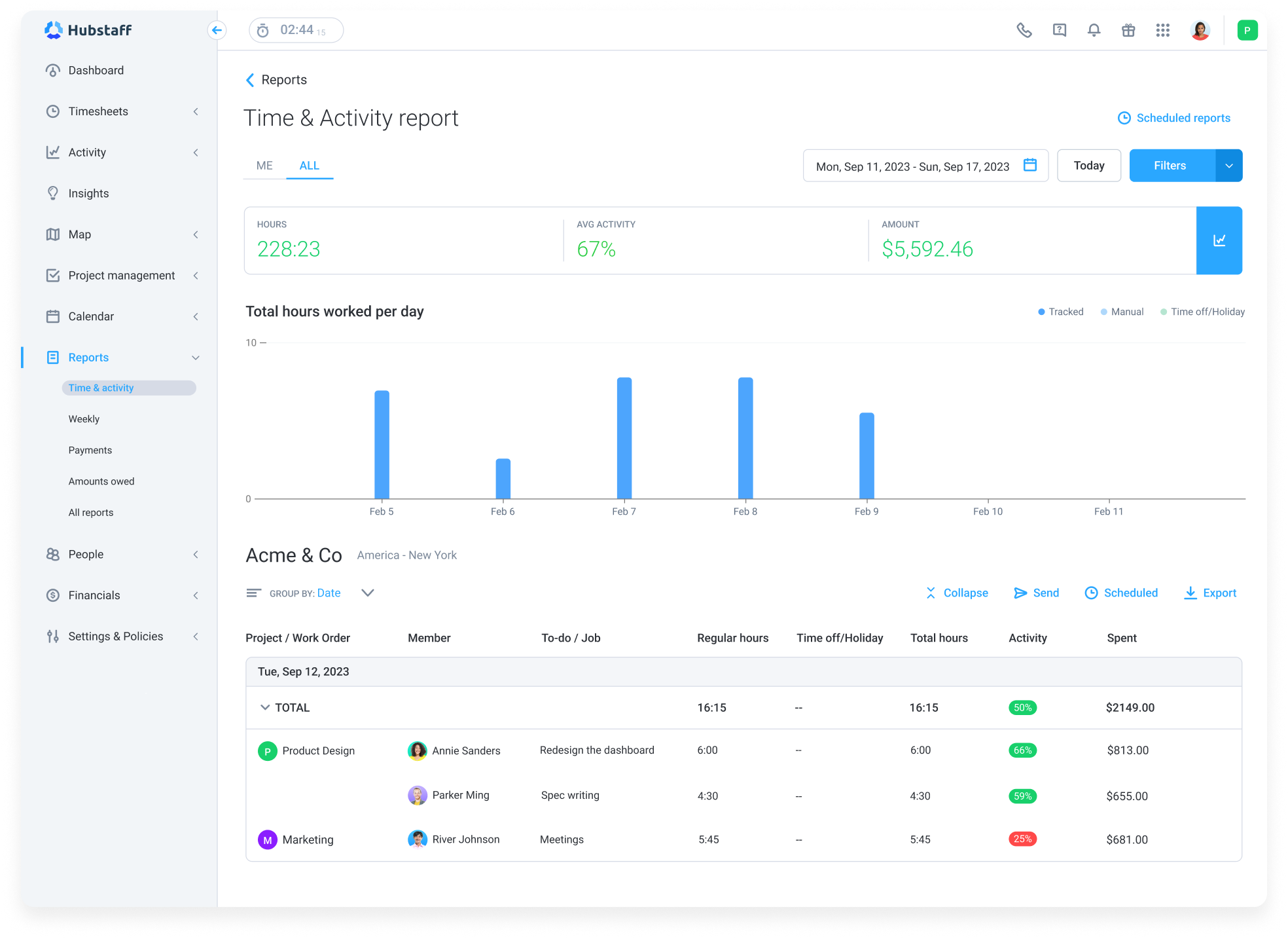 Time reporting software | Hubstaff