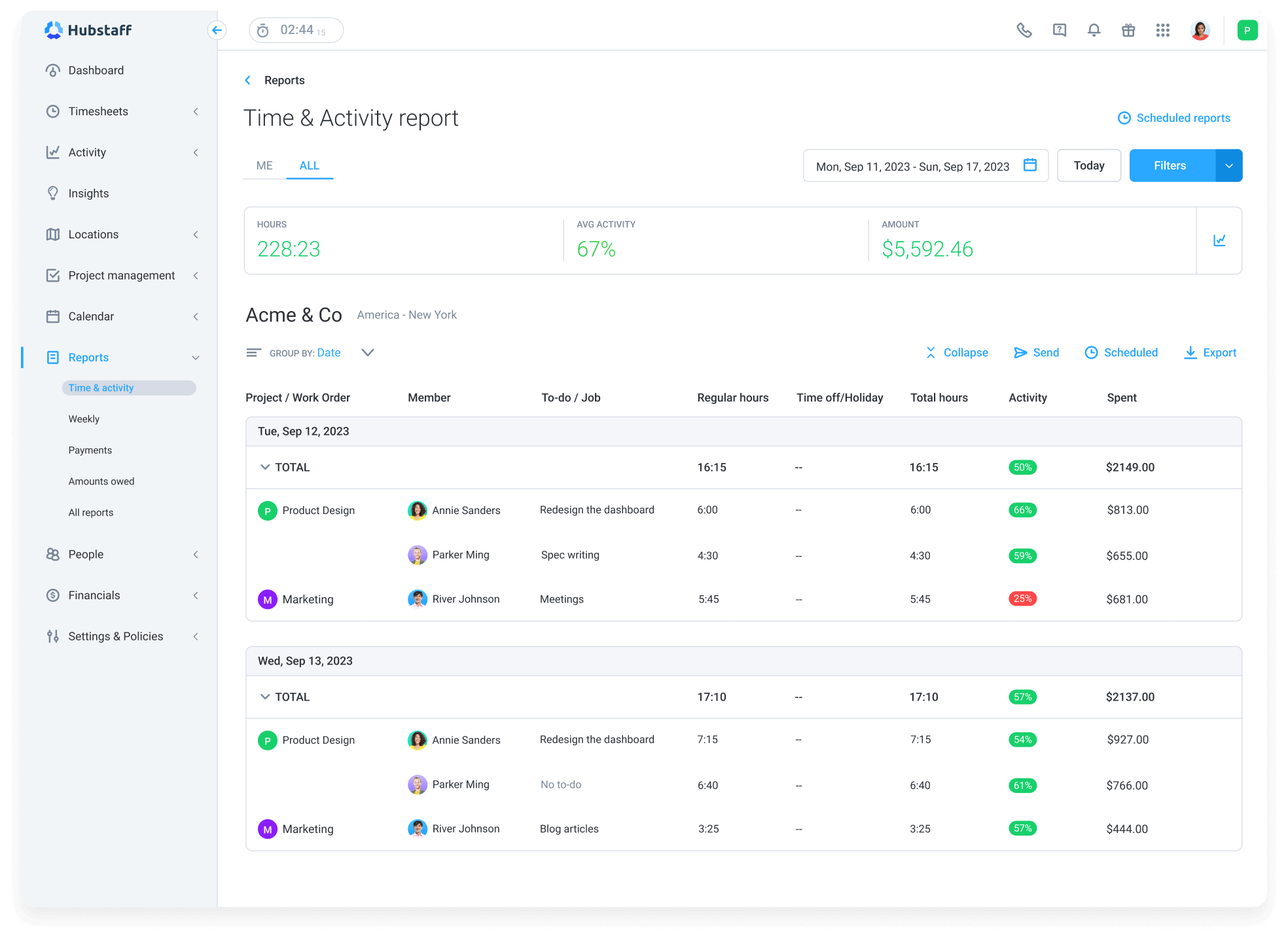 Gusto Time Tracking Integration | Hubstaff