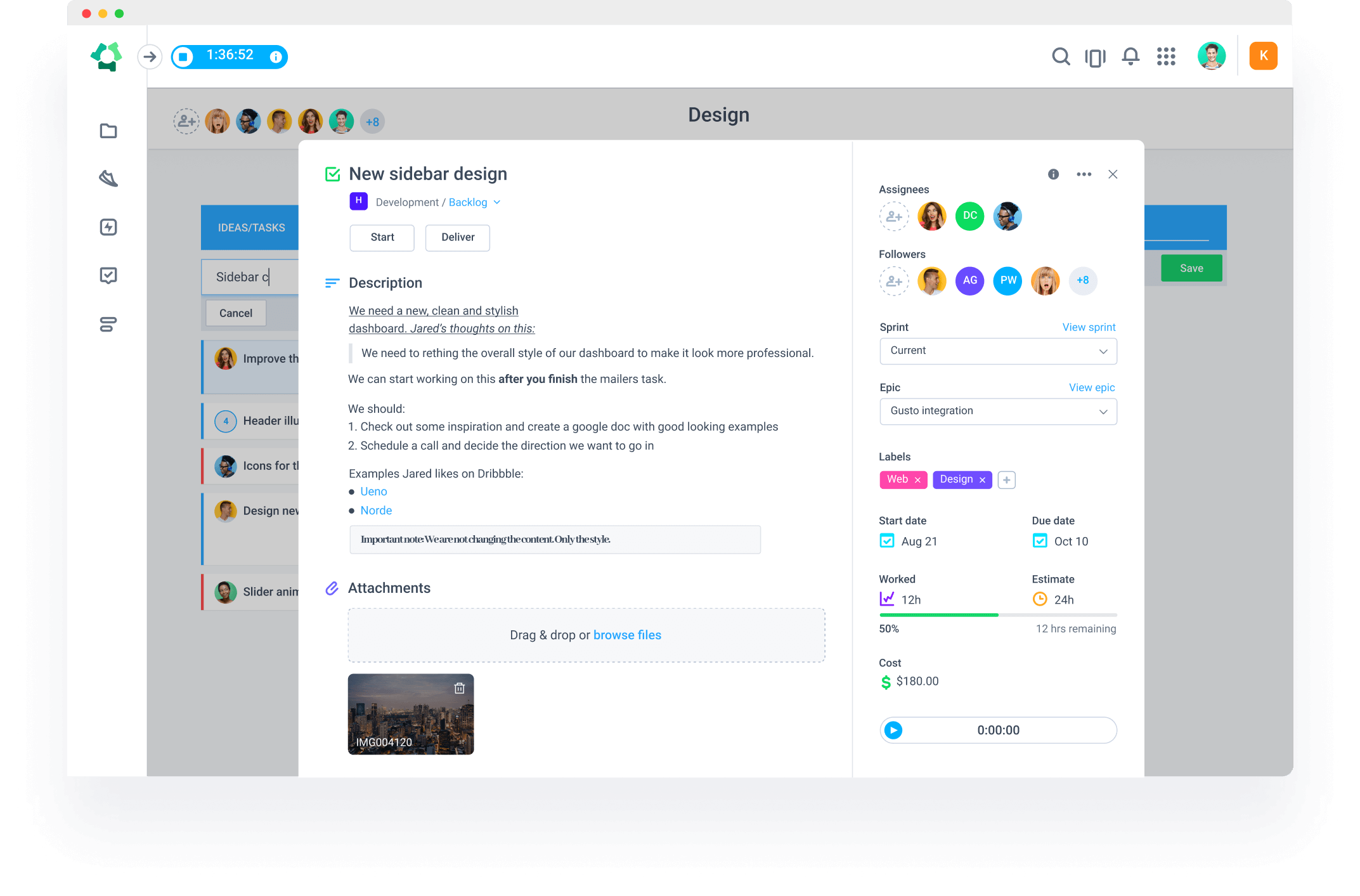 Simple Project Management Time Tracker | Hubstaff Tasks