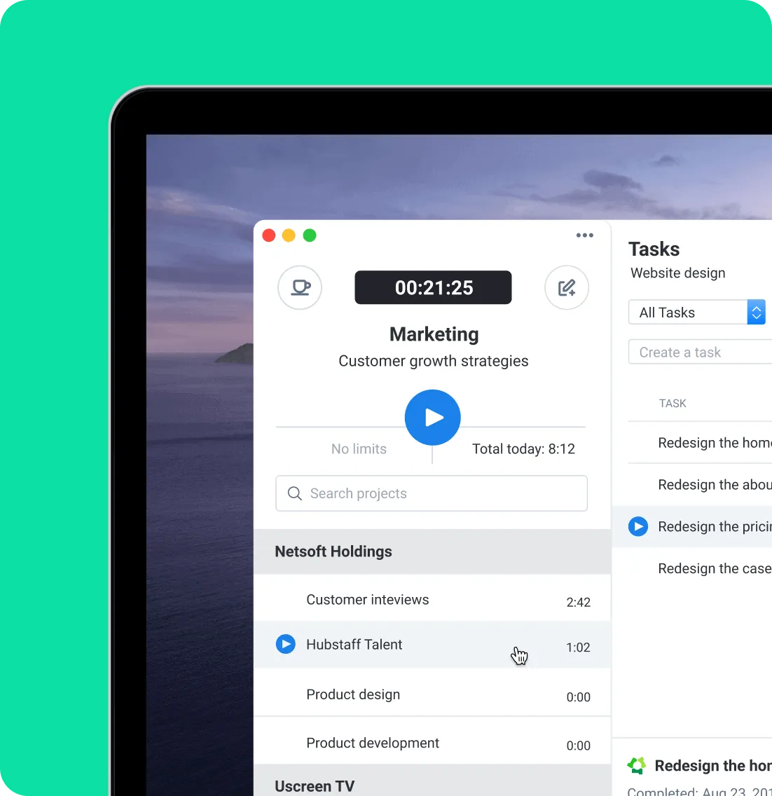 Mac Time Tracking App | Hubstaff