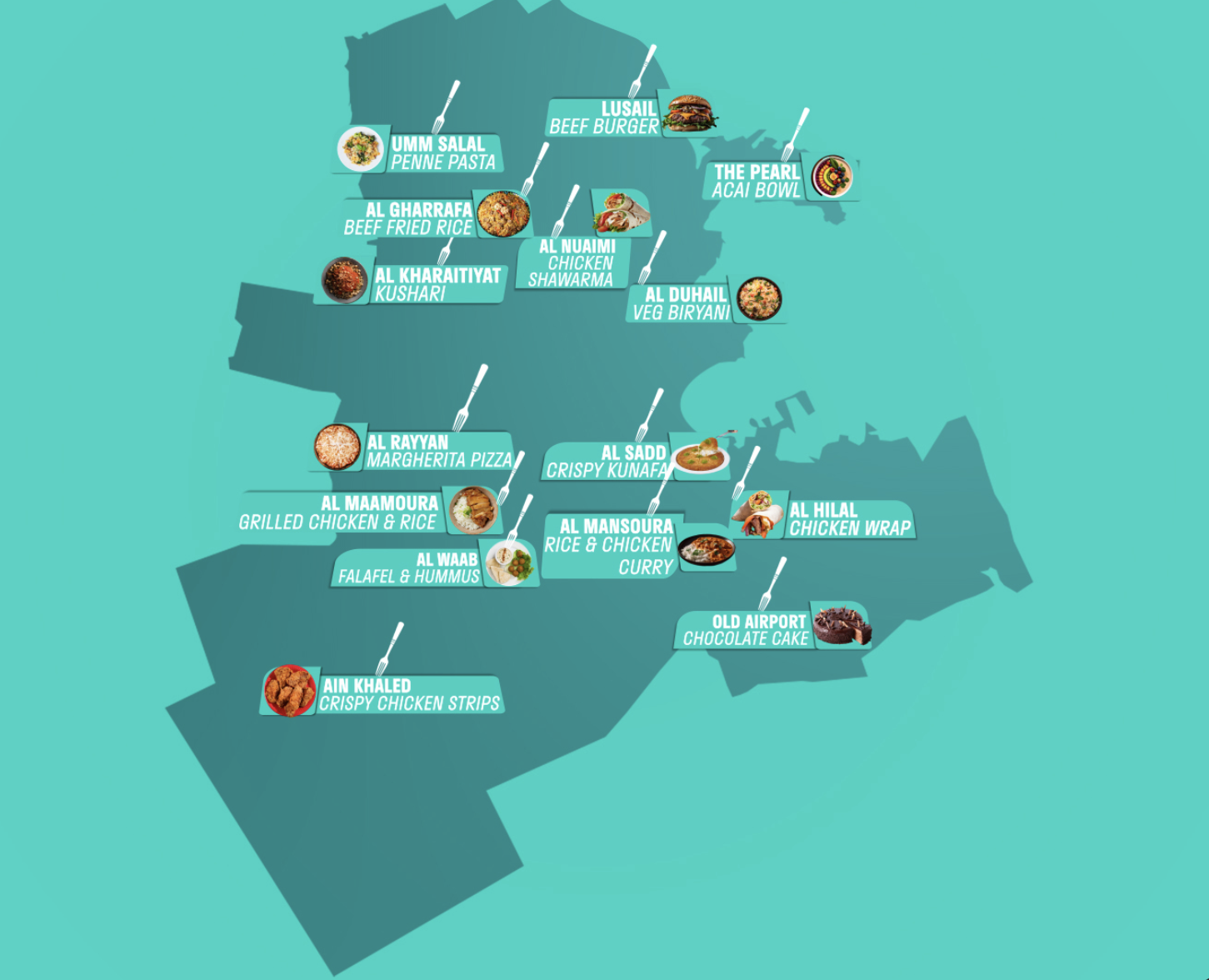 Deliveroo Reveals Takeaway Map In Qatar