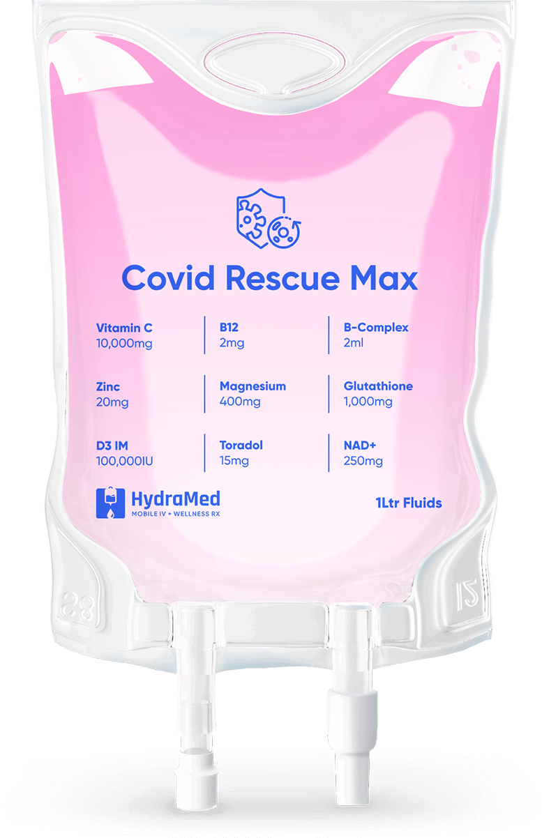 Covid Rescue Max IV Therapy - Mobile IV home infusion drip | HydraMed