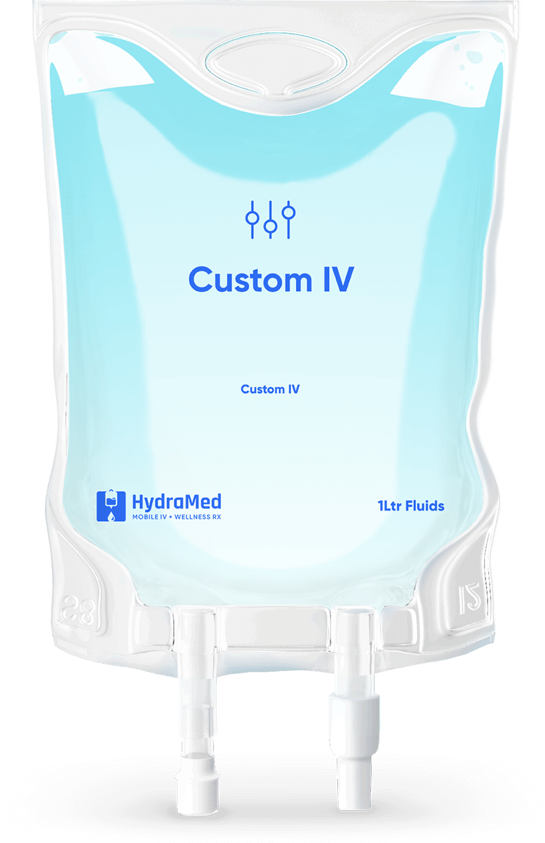 Custom IV Therapy - Mobile IV home infusion drip is custom | HydraMed