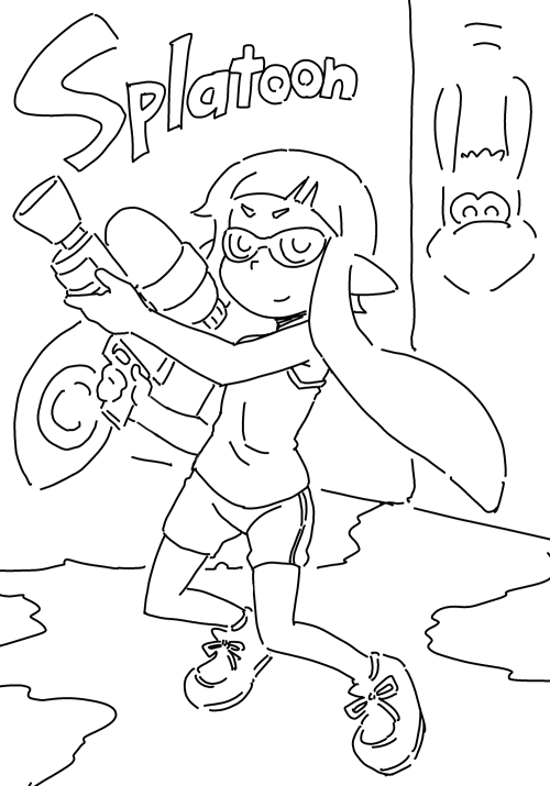 splatoon wii u coloring pages