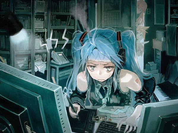 computer geek anime