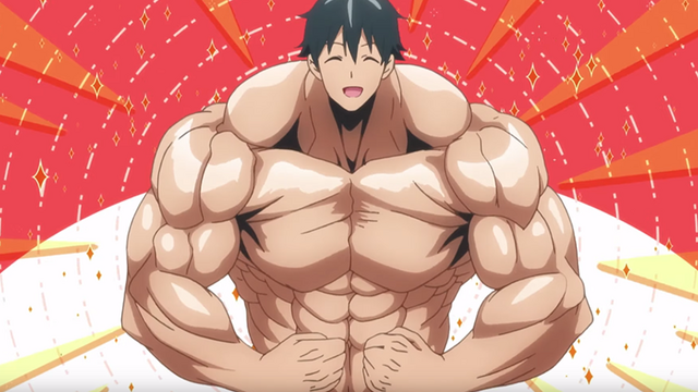 strong buff anime guy
