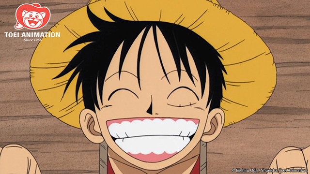 smiling luffy